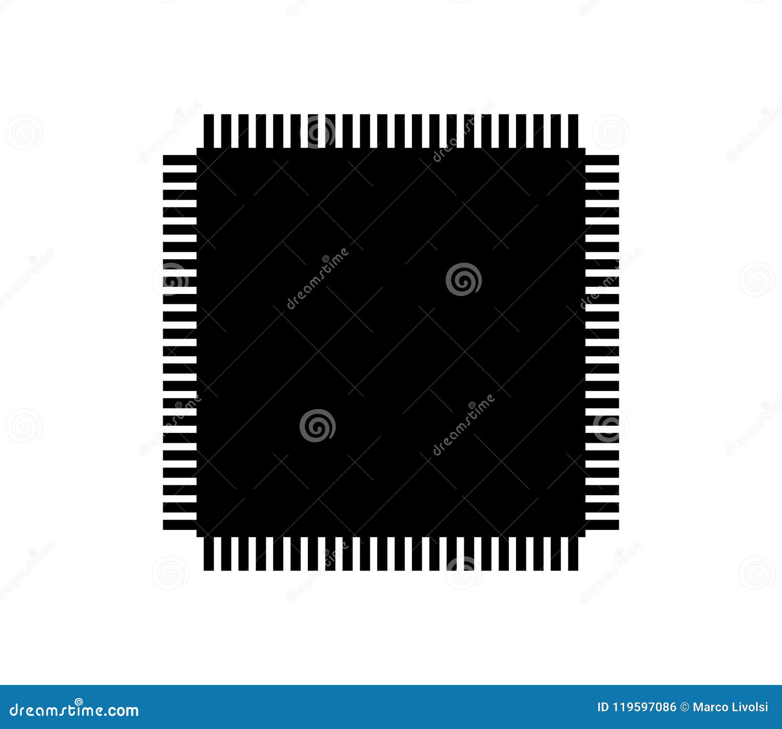 Microchip icon illustrated stock illustration. Illustration of ...