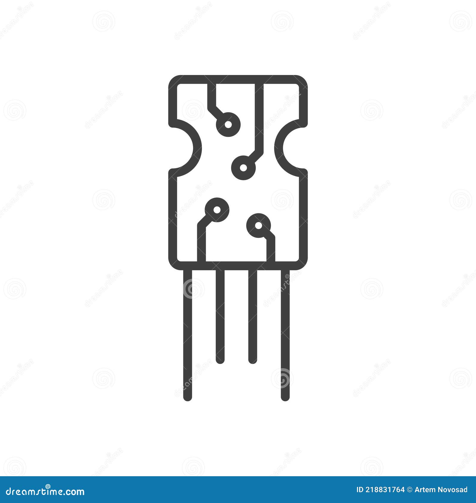 Microchip Icon. a Simple Line Drawing of a General View of Any ...