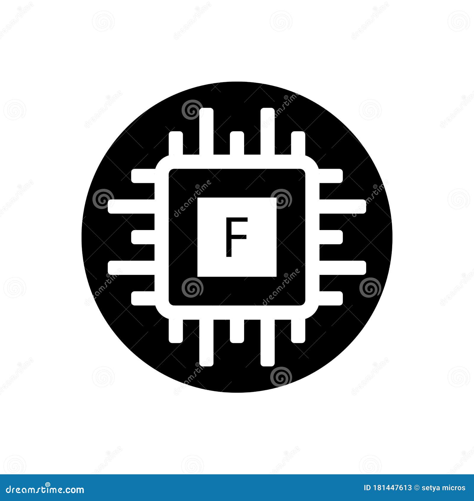 Microchip Icon Symbol Vector Illustration Design Logo Stock Vector ...