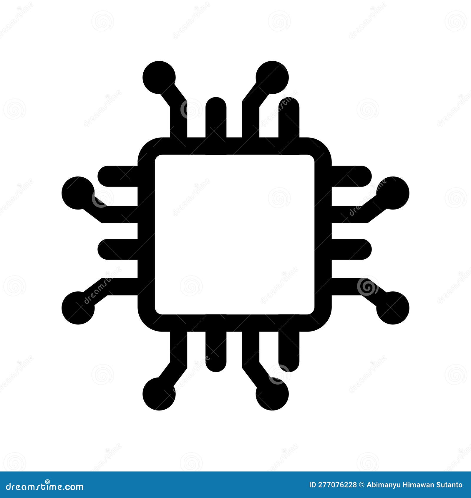 Microchip icon stock vector. Illustration of graphic - 277076228