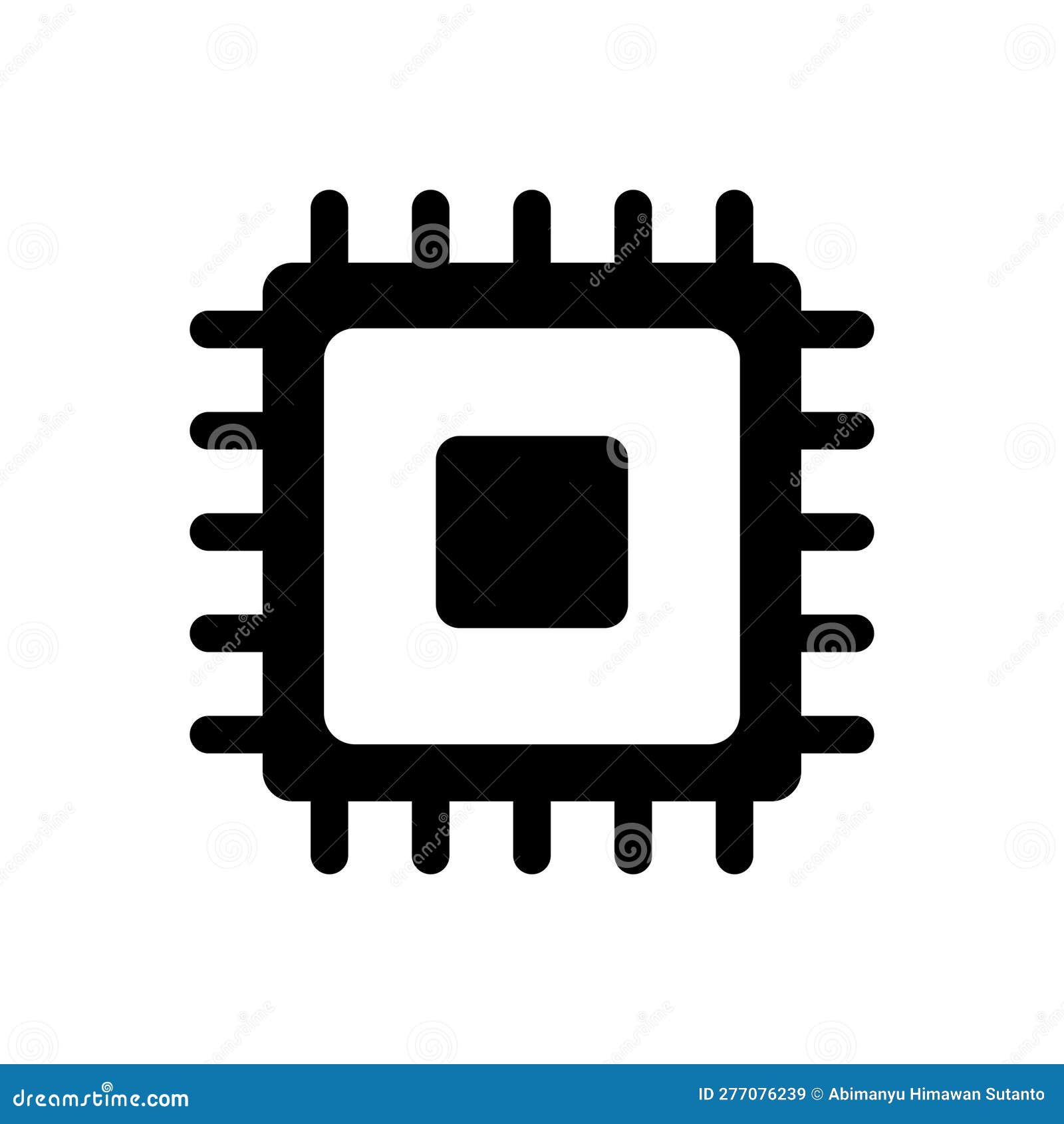 Microchip icon stock vector. Illustration of hardware - 277076239