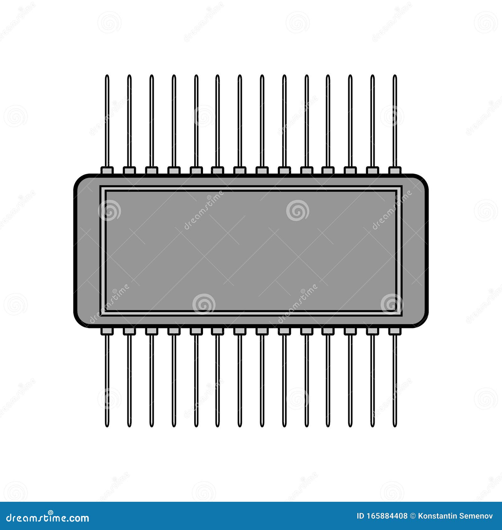 Microchip icon on white stock illustration. Illustration of chip ...