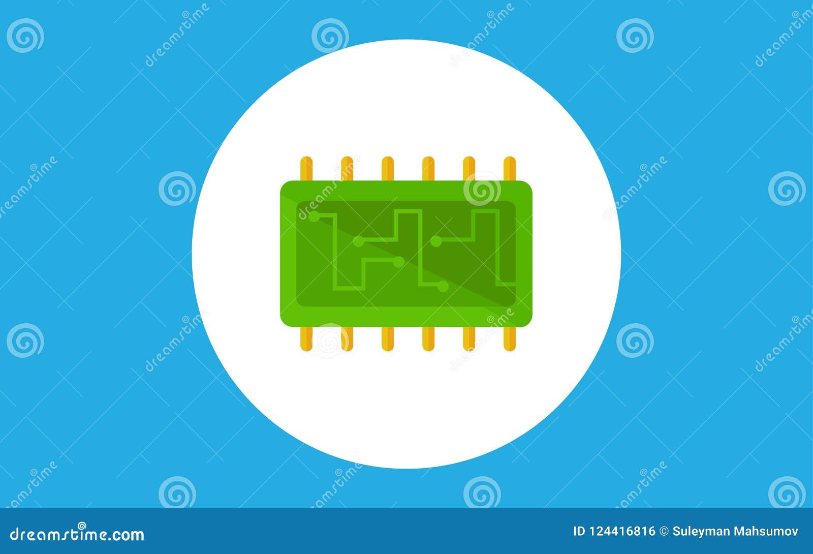 Microchip Vector Icon Sign Symbol Stock Vector - Illustration of ...