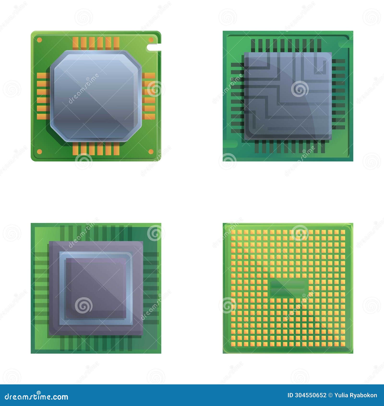 Microchip Icons Set Cartoon Vector. Central Computer Processor Stock ... Microchip Icons Set Cartoon Vector. Central Computer Processor Stock ...