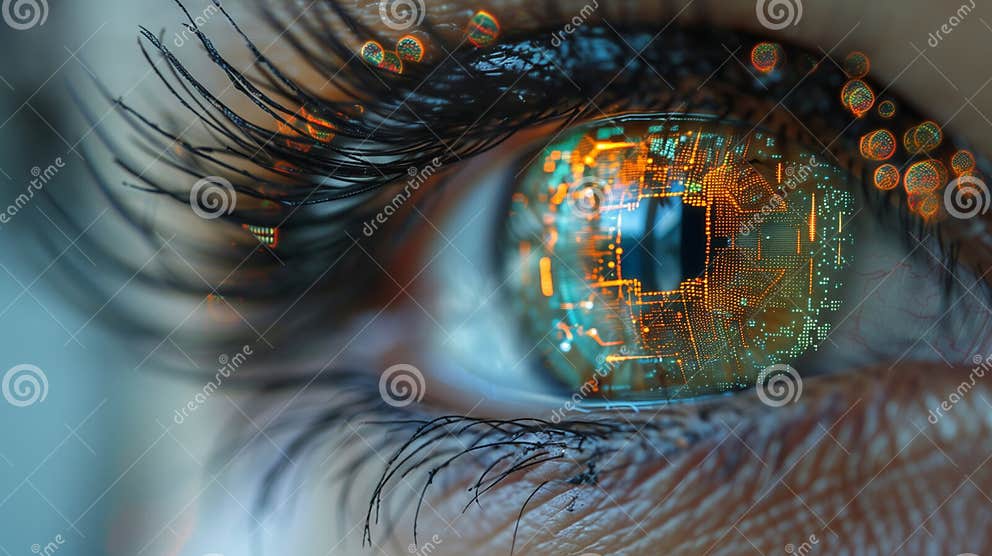 Breakthrough Vision Restoration Using Microchip Implant in the Human Eye Stock Photo - Image of ...