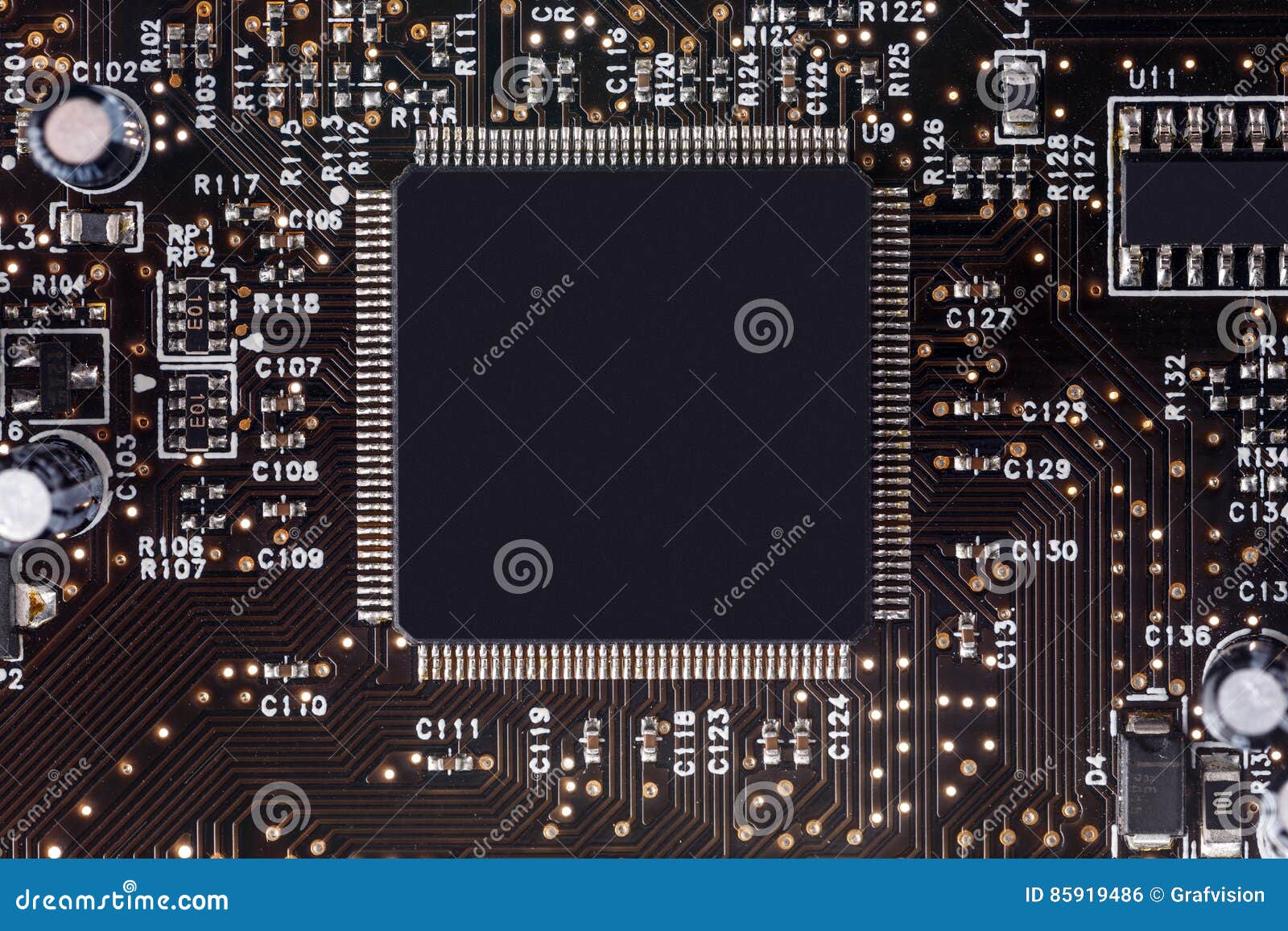 Microchip Integrado Del Semiconductor Foto de archivo - Imagen de ...