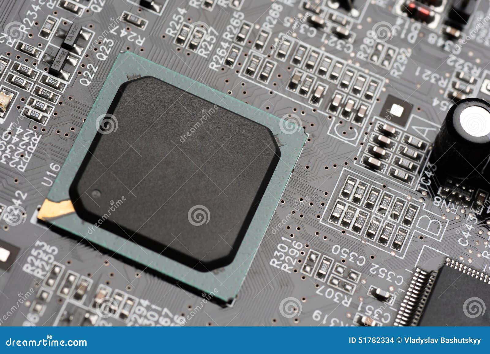 Microchip Integrado En La Placa Madre Foto de archivo - Imagen de ...