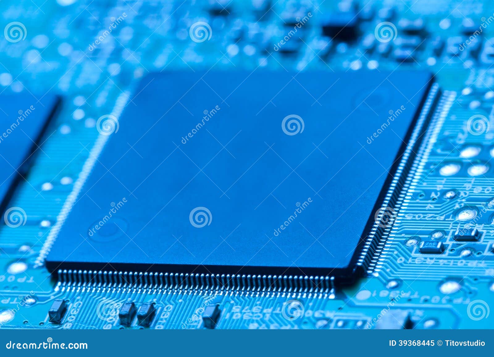 Microchip Integrated on Motherboard Stock Image - Image of detail ...