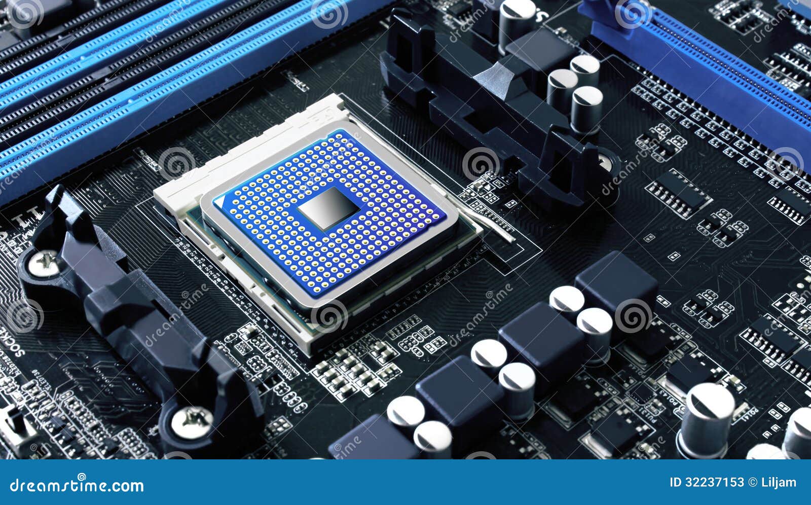 Microchip stock image. Image of power, electronics, communication ...