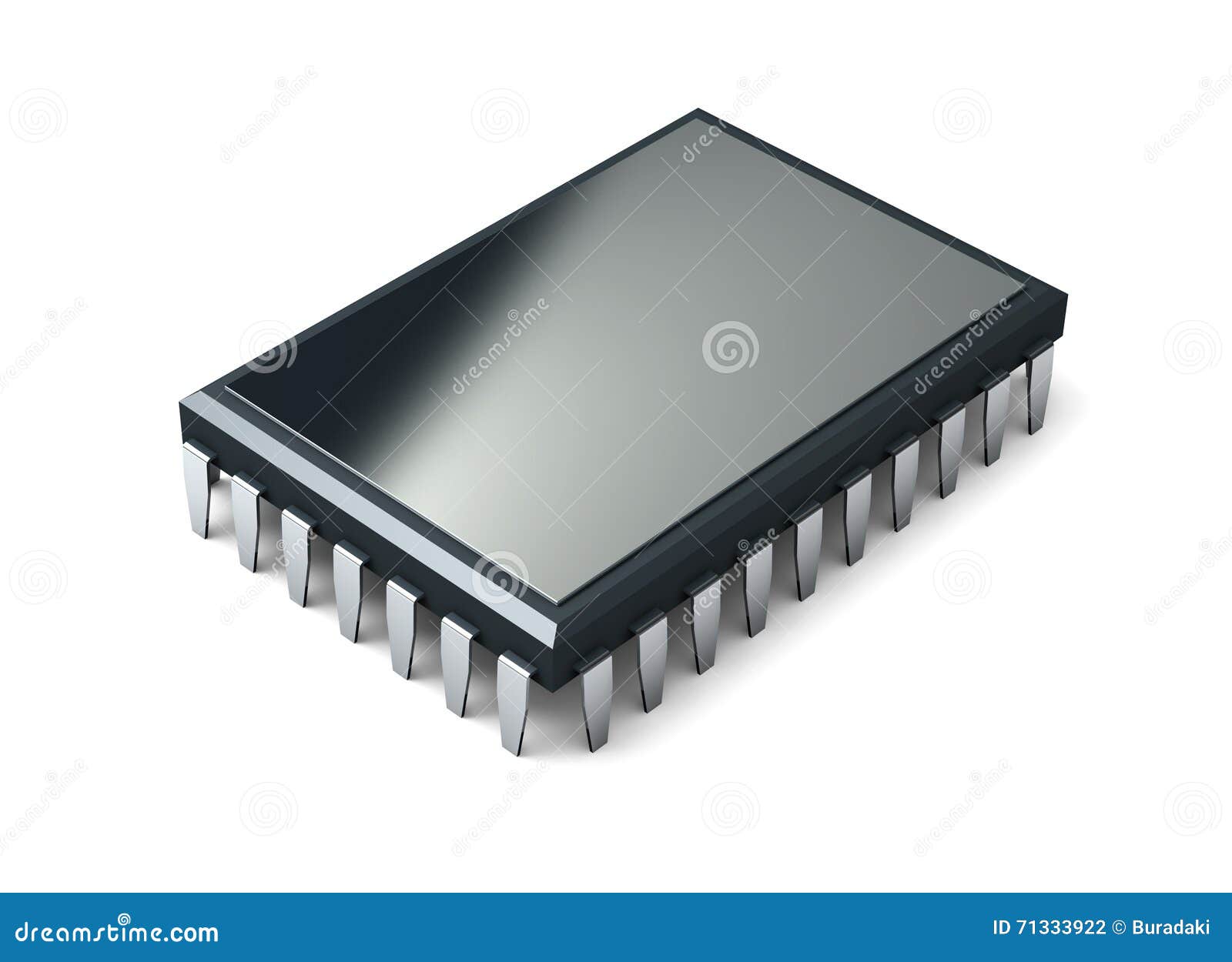 Microchip stock illustration. Illustration of white, microprocessor ...