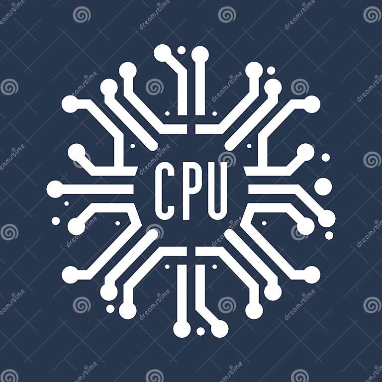 Microchip Logo Icon Cpu Central Processing Unit Computer Processor