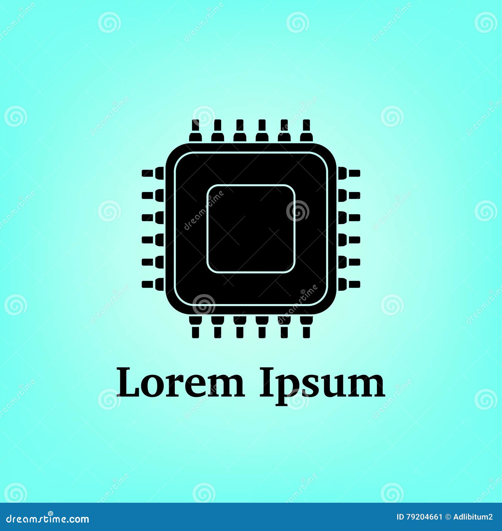 Microchip logo stock vector. Illustration of icon, information - 79204661