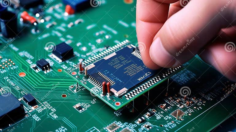 Microchip Manual Connecting To Microcontroller. Top View on Engineer ...