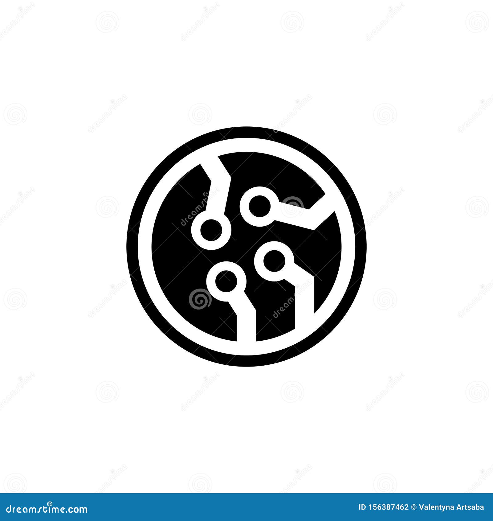 Microchip, Microprocessor, Microscheme Flat Vector Icon Stock ...