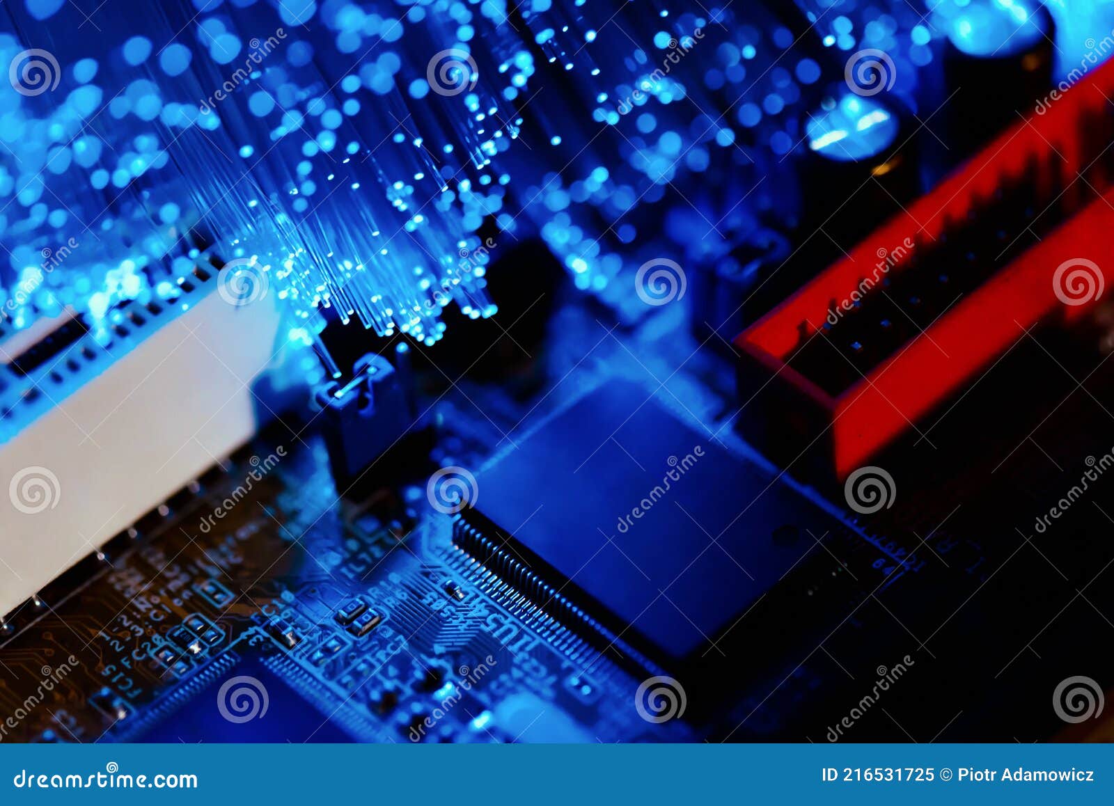 Microchip on the Motherboard of the Computer Stock Image - Image of ...