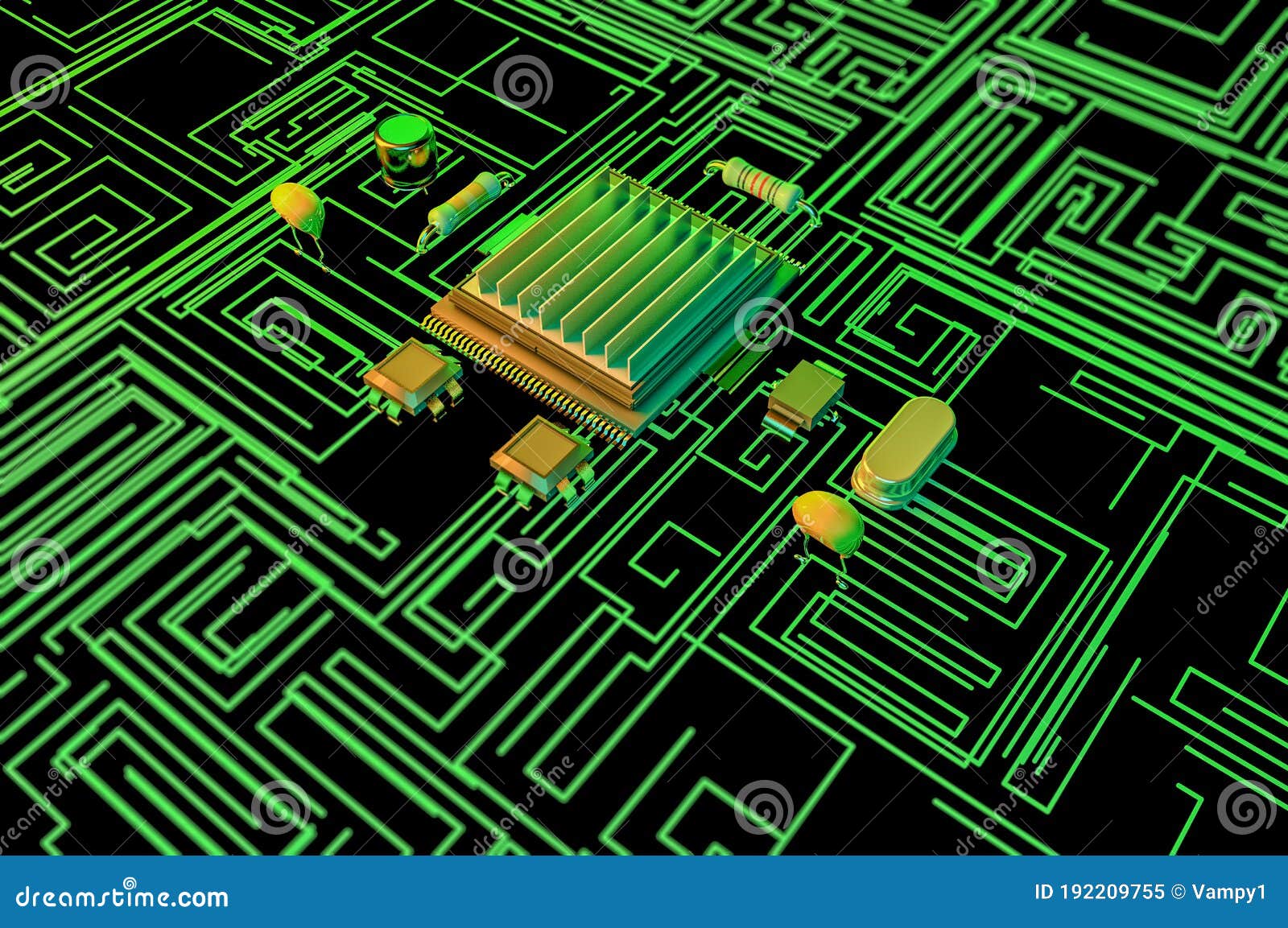 Microchip, Power and Speed. Presentation of the New Microchip. Processor of a Computer. Cpu ...
