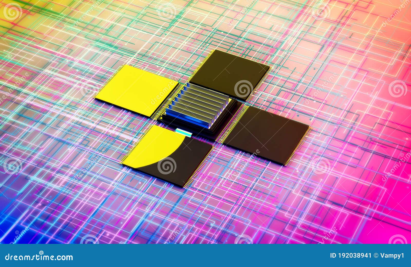 Microchip, Power and Speed. Presentation of the New Microchip. Processor of a Computer. Cpu ...