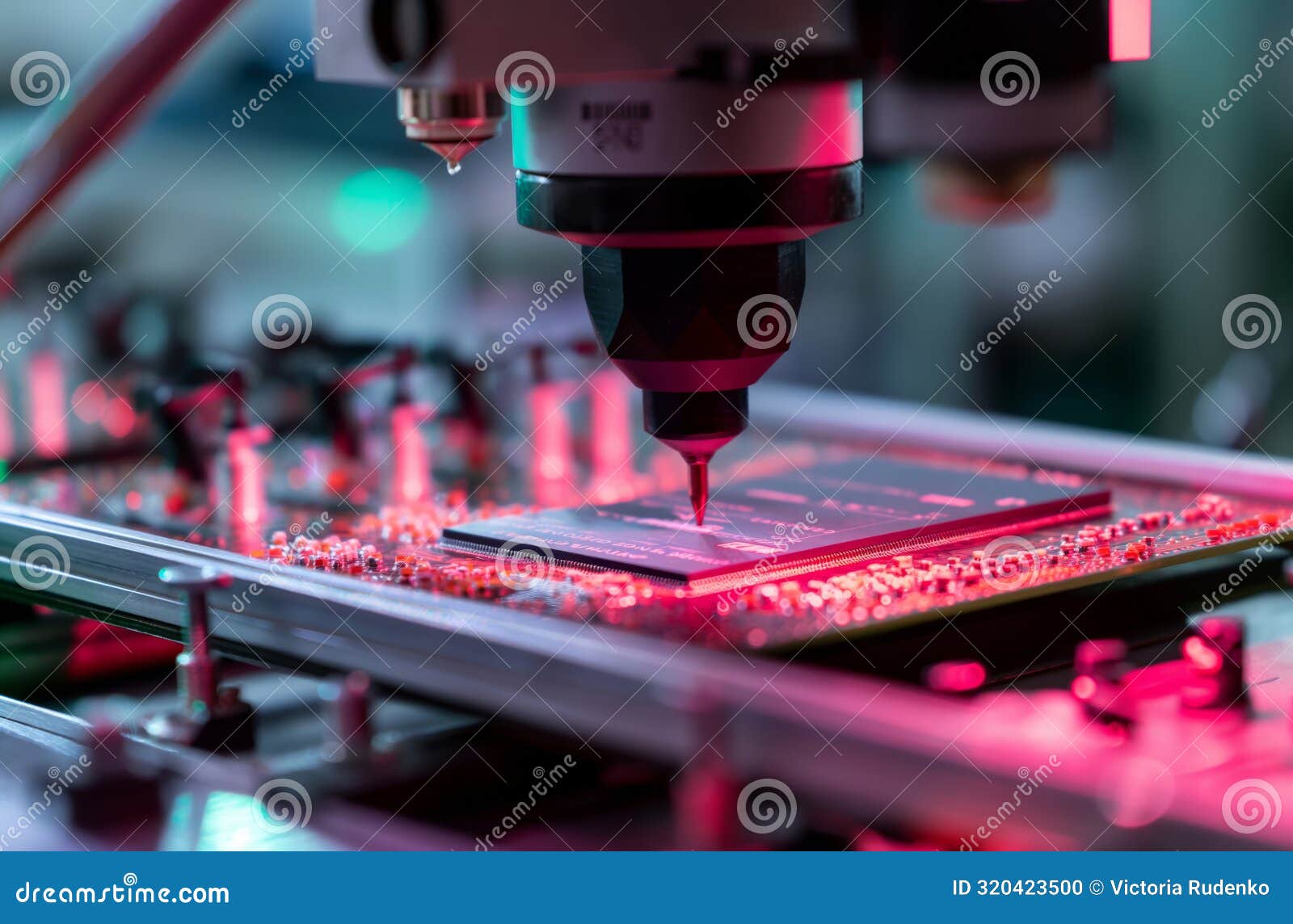 Microchip Production Process Stock Photo - Image of generated, industry ...