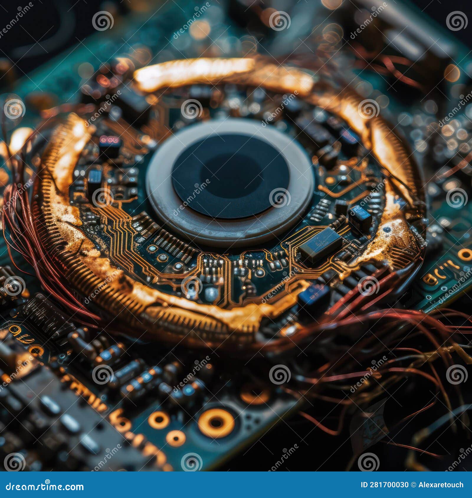 Microchip in the Pupil of the Eye, Artificial Intelligence, Electronic ...