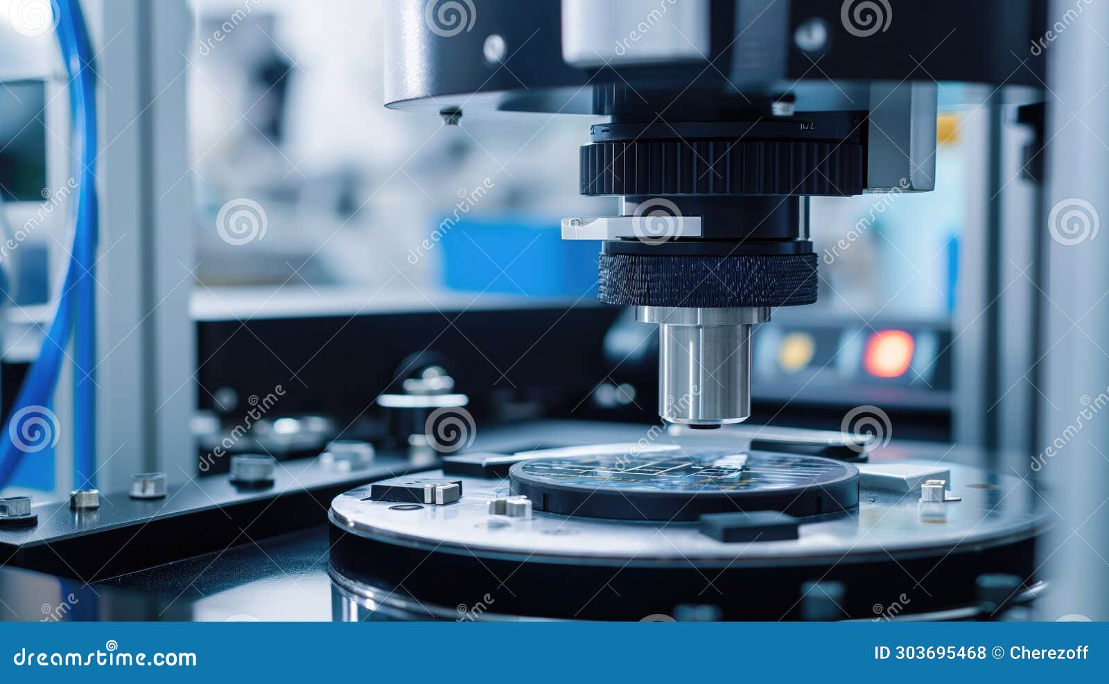 Microchip Quality Inspection Machine Stock Illustration - Illustration ...