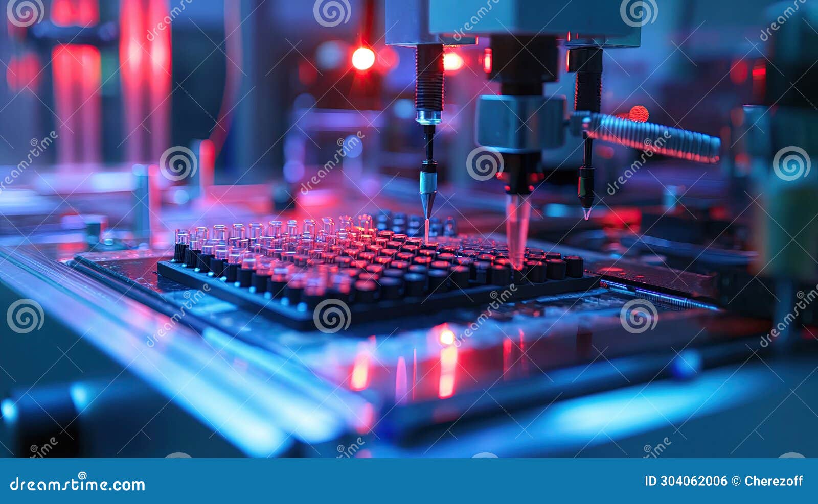 Microchip Quality Inspection Machine Stock Photo - Image of gadget ...