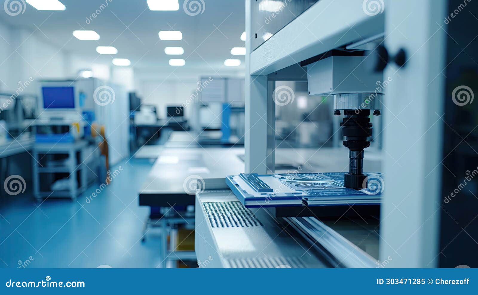 Microchip Quality Inspection Machine Stock Image - Image of innovation ...