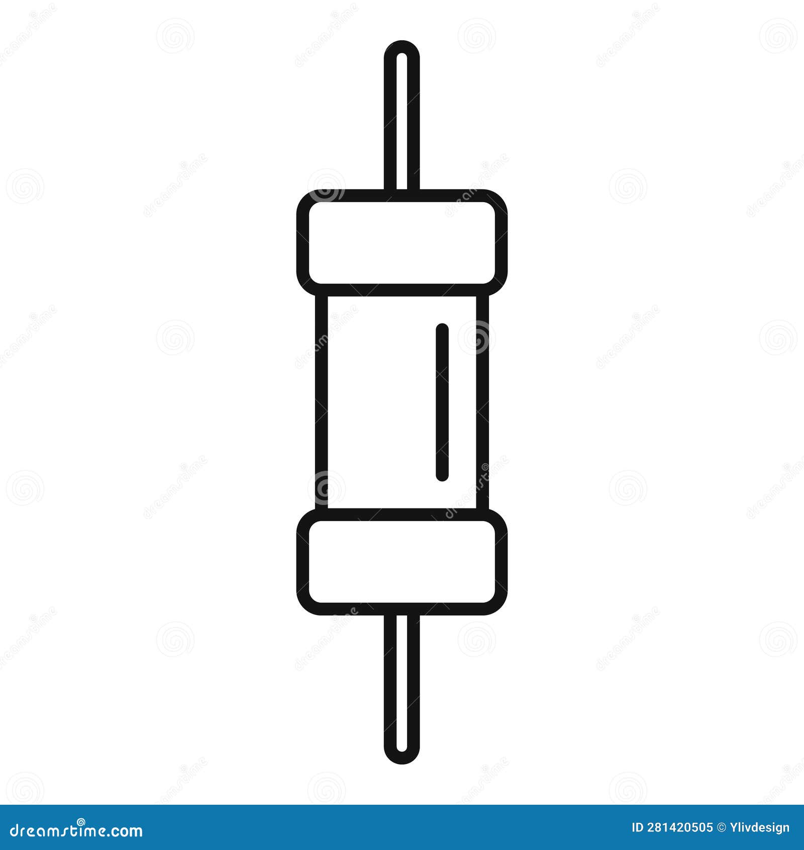 Microchip Resistor Icon Outline Vector. Electric Circuit Stock Vector ...