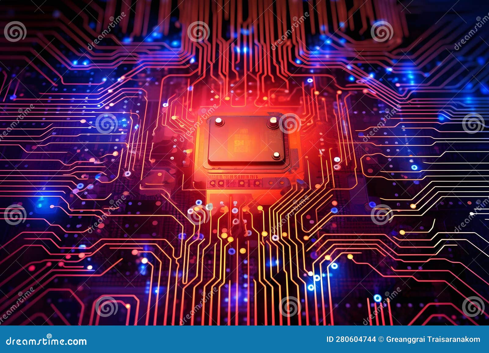 Microchip. Tech. Computer it Motherboard. Circuit Board Stock ...