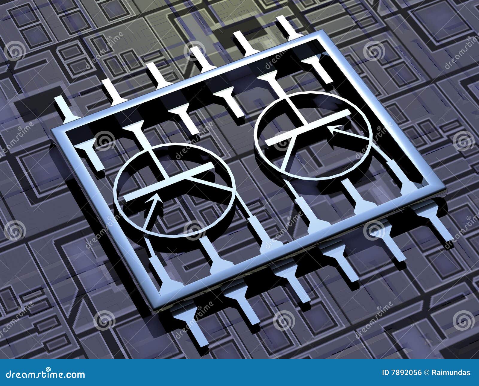 Microchip Technology stock illustration. Illustration of tech - 7892056