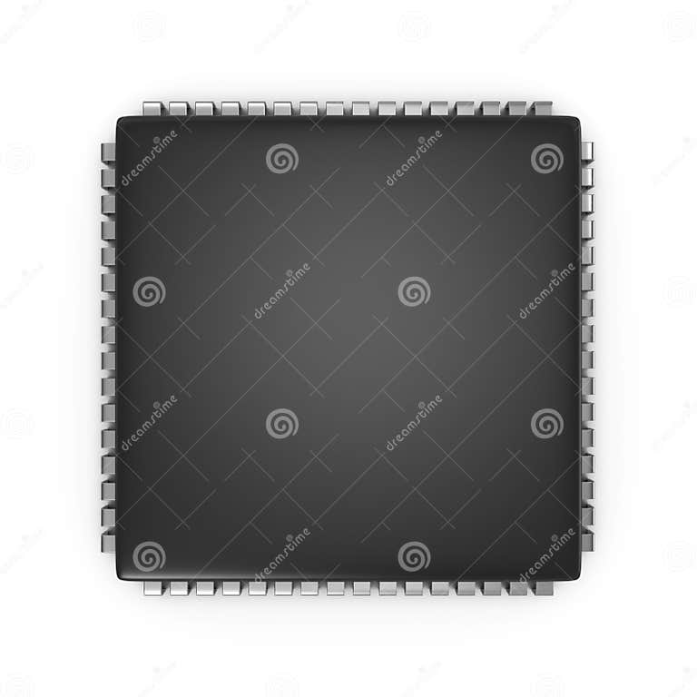 Microchip Top View stock illustration. Illustration of technology ...