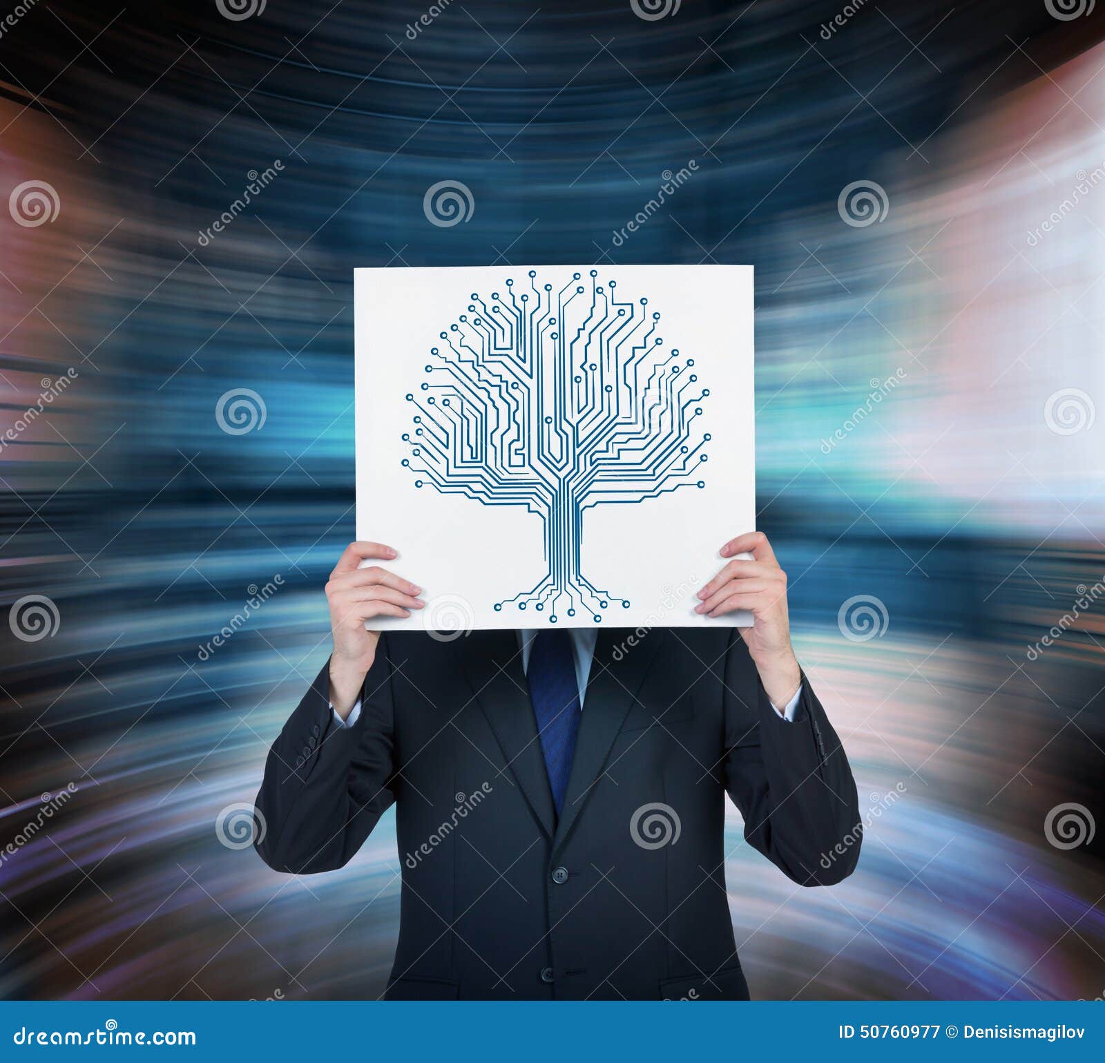 Microchip tree stock image. Image of innovation, hand - 50760977