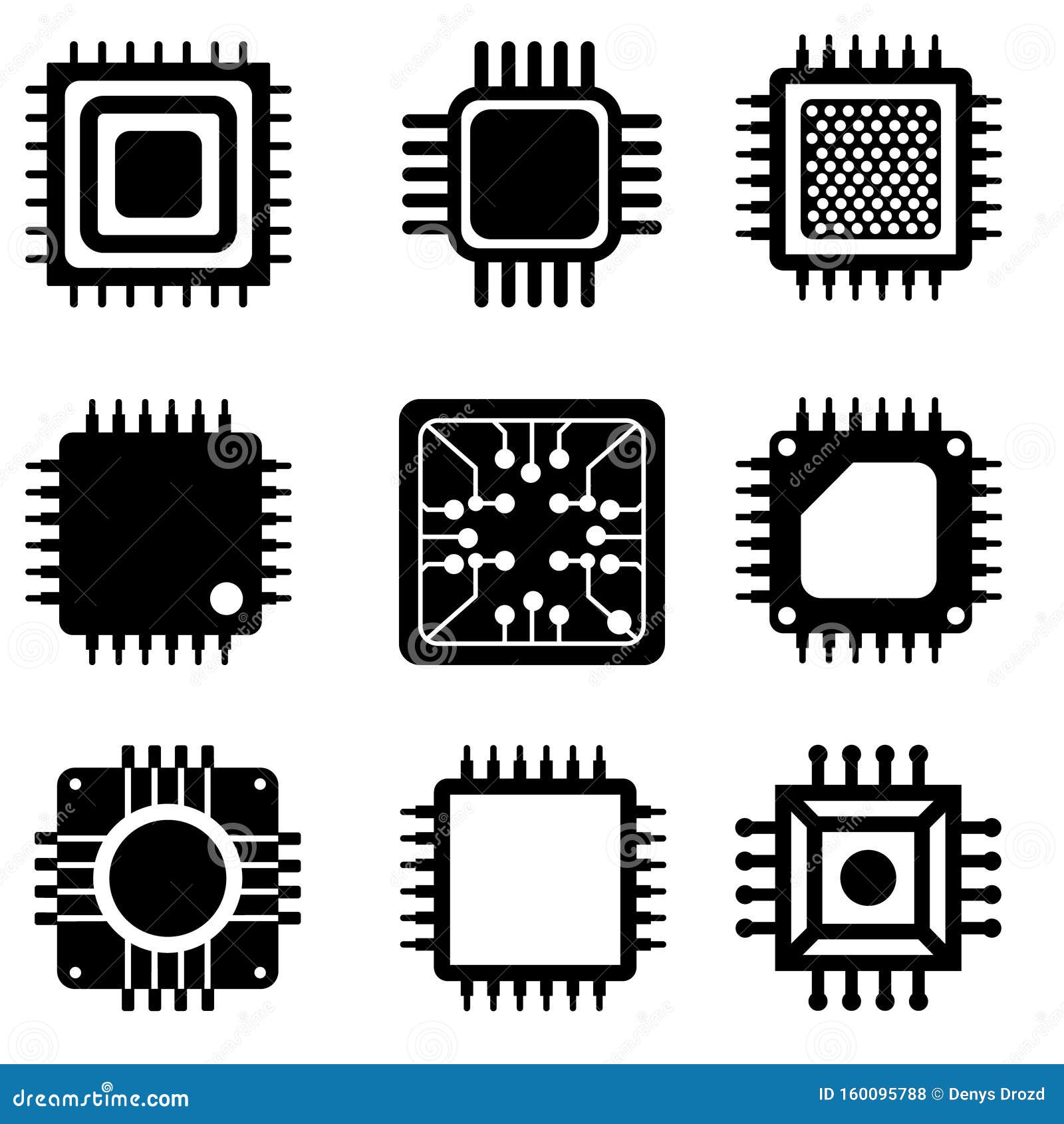 Microchip Vector Icons Set. CPU Illustration Symbol Collection. Core ... Microchip Vector Icons Set. CPU Illustration Symbol Collection. Core ...