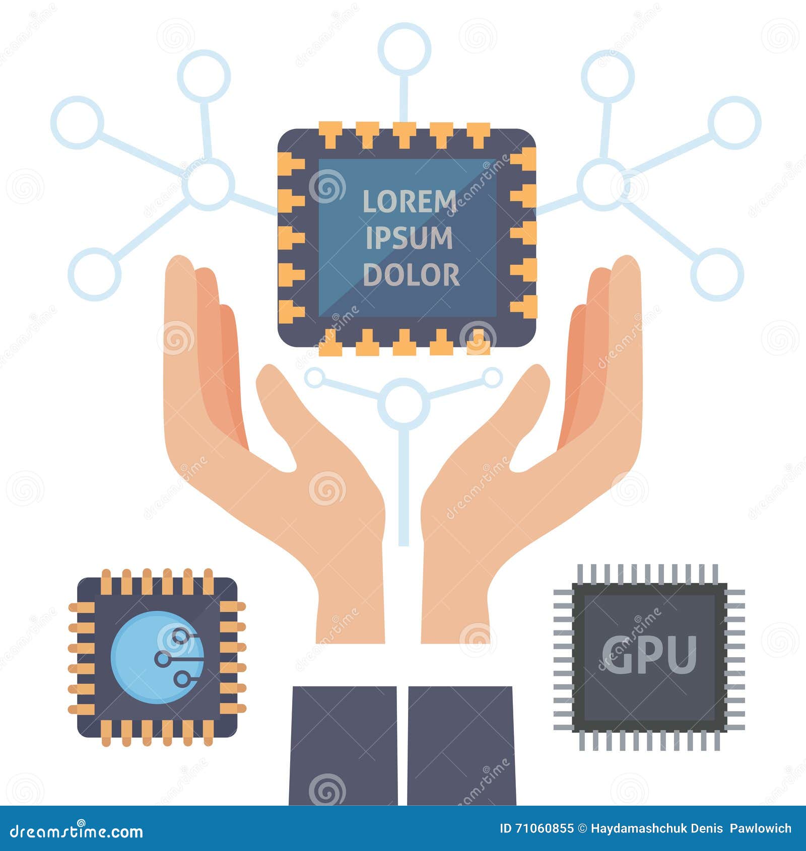 Microchip Vector Illustration Isolated Stock Vector - Illustration of ...