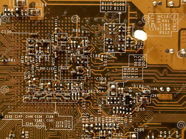 Microchip of videocard, II stock image. Image of electricity - 21001