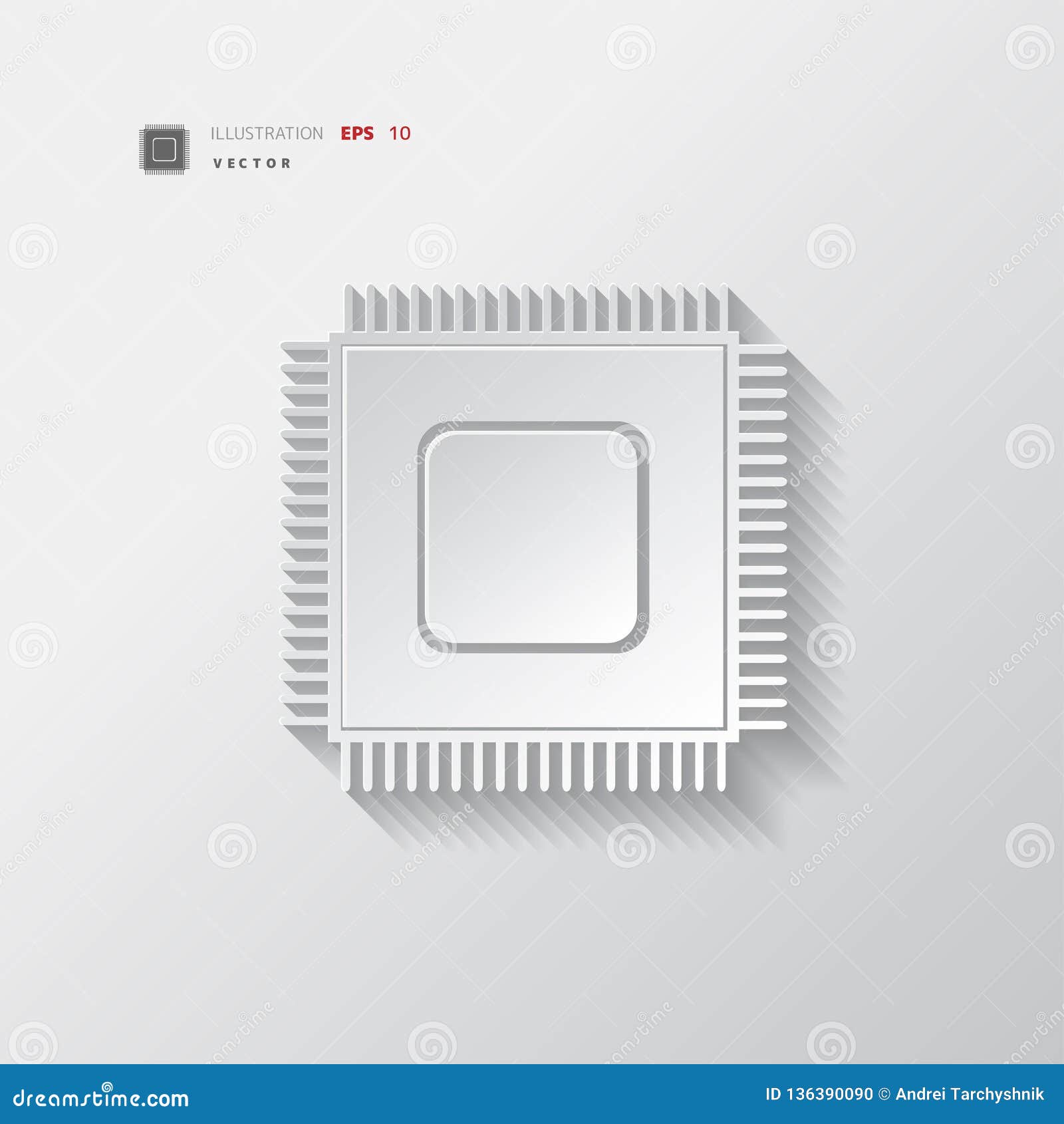 Microchip Web Icon. Application Button. Stock Vector - Illustration of ...