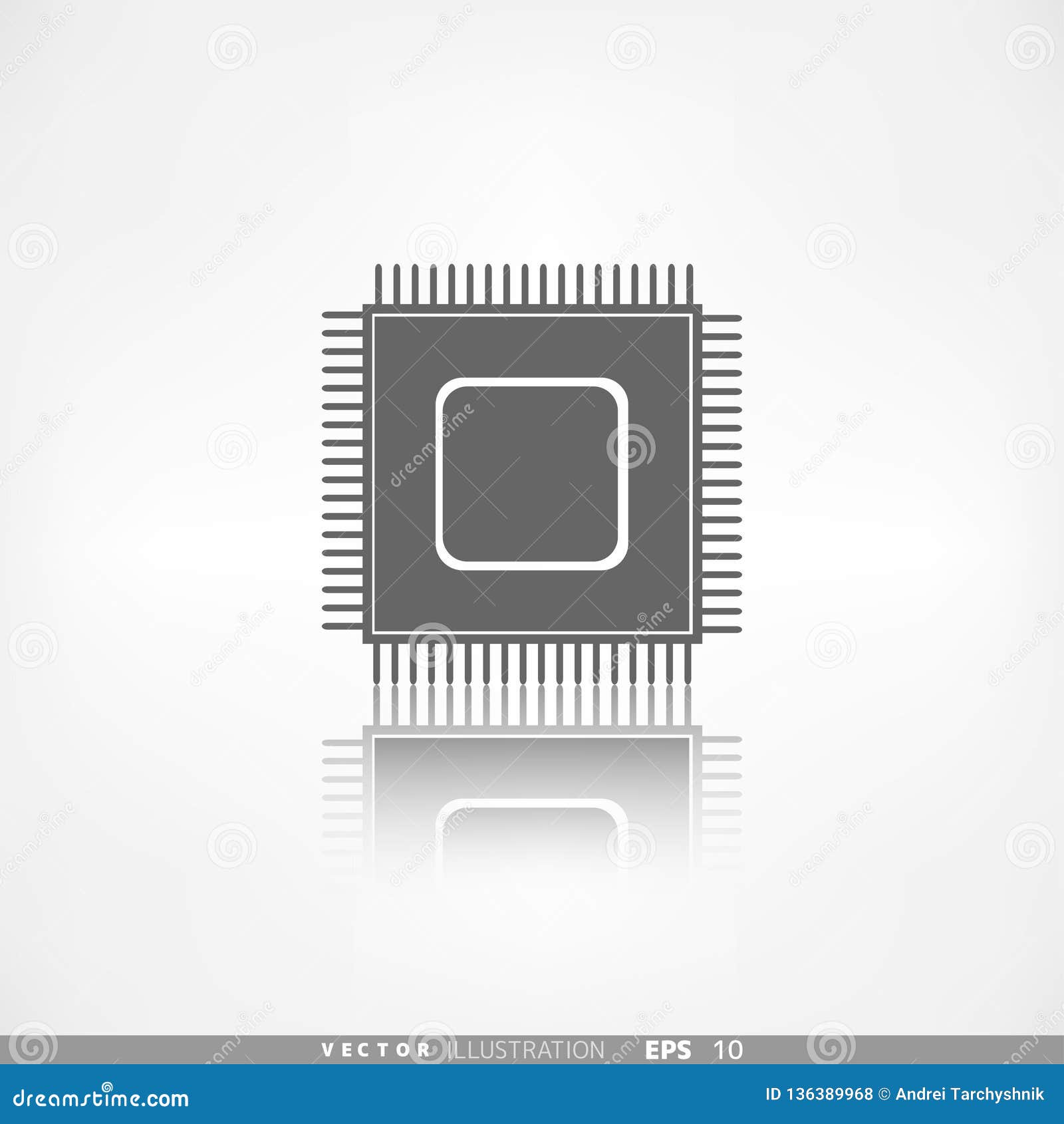 Microchip Web Icon. Application Button. Stock Vector - Illustration of hardware, design: 136389968
