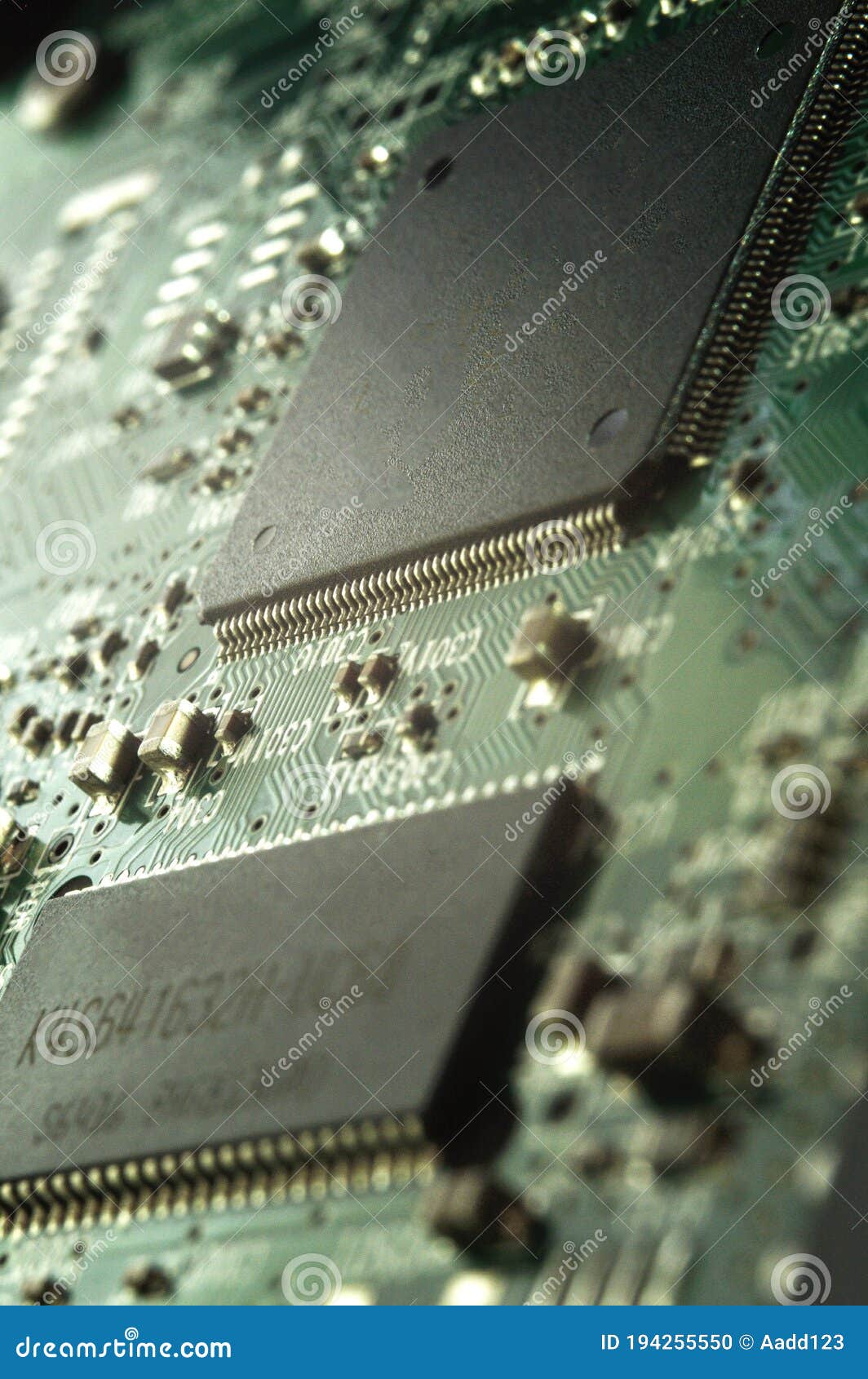 Microchips on a Circuit Board. Stock Photo - Image of technologies ...