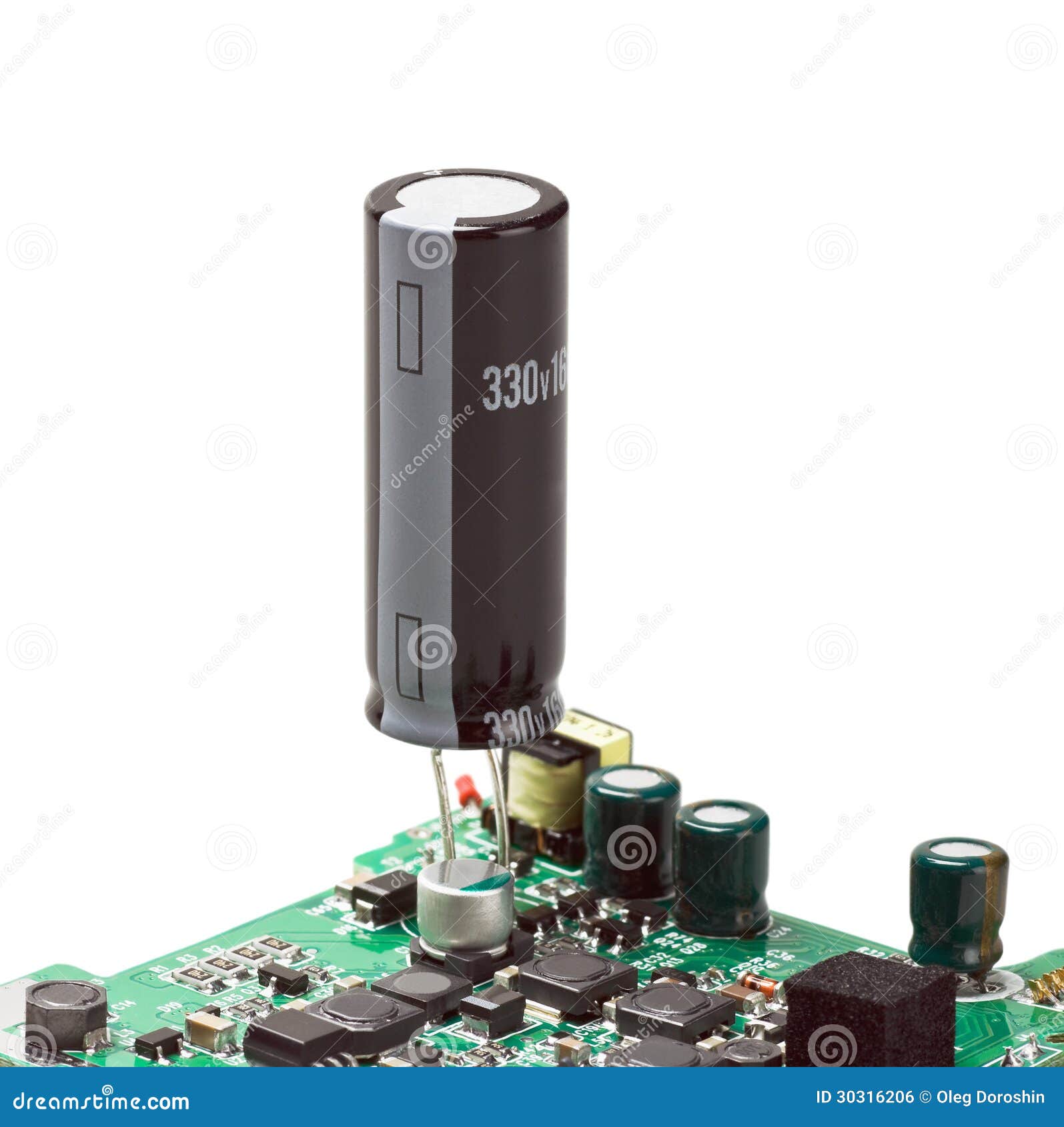 Microchips and Condensers Assembly Stock Photo - Image of micro ...