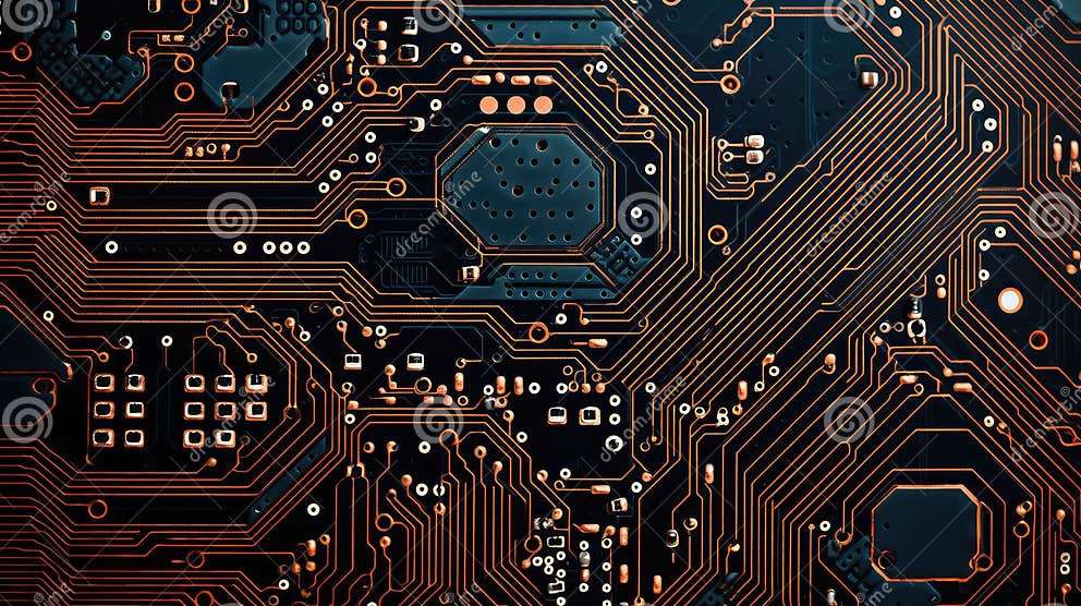 Microchips Engineering Texture Stock Illustration - Illustration of ...