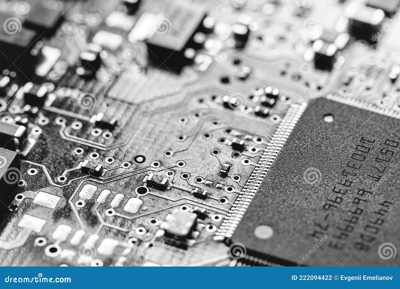 Microchips Integrated on the Board Stock Photo - Image of board ...
