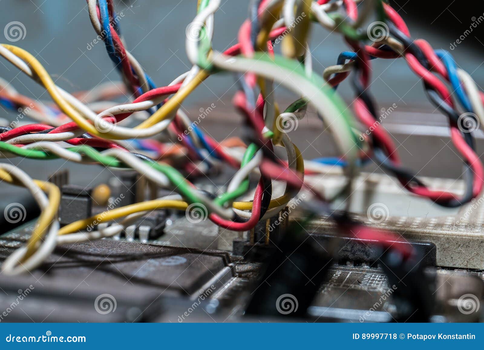 Microchips and Transistors on a Circuit Board Stock Photo - Image of ...