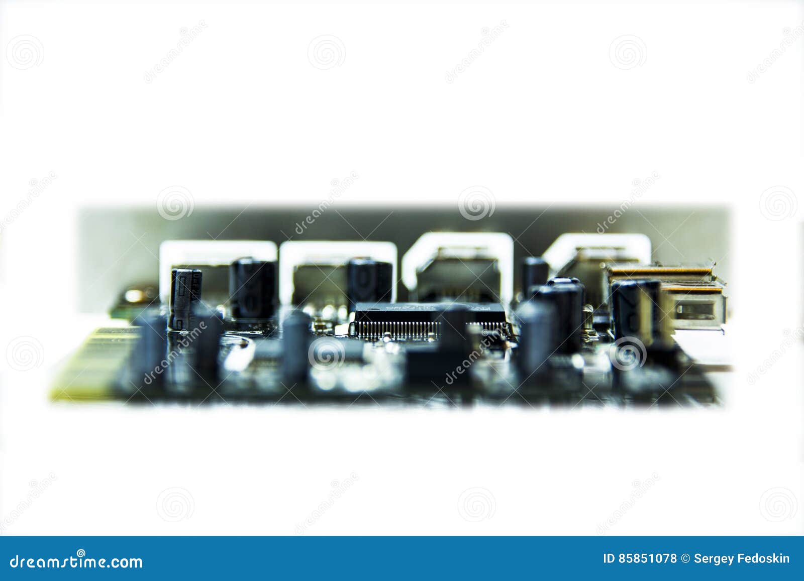 Microchips and transistors stock photo. Image of electricity - 85851078