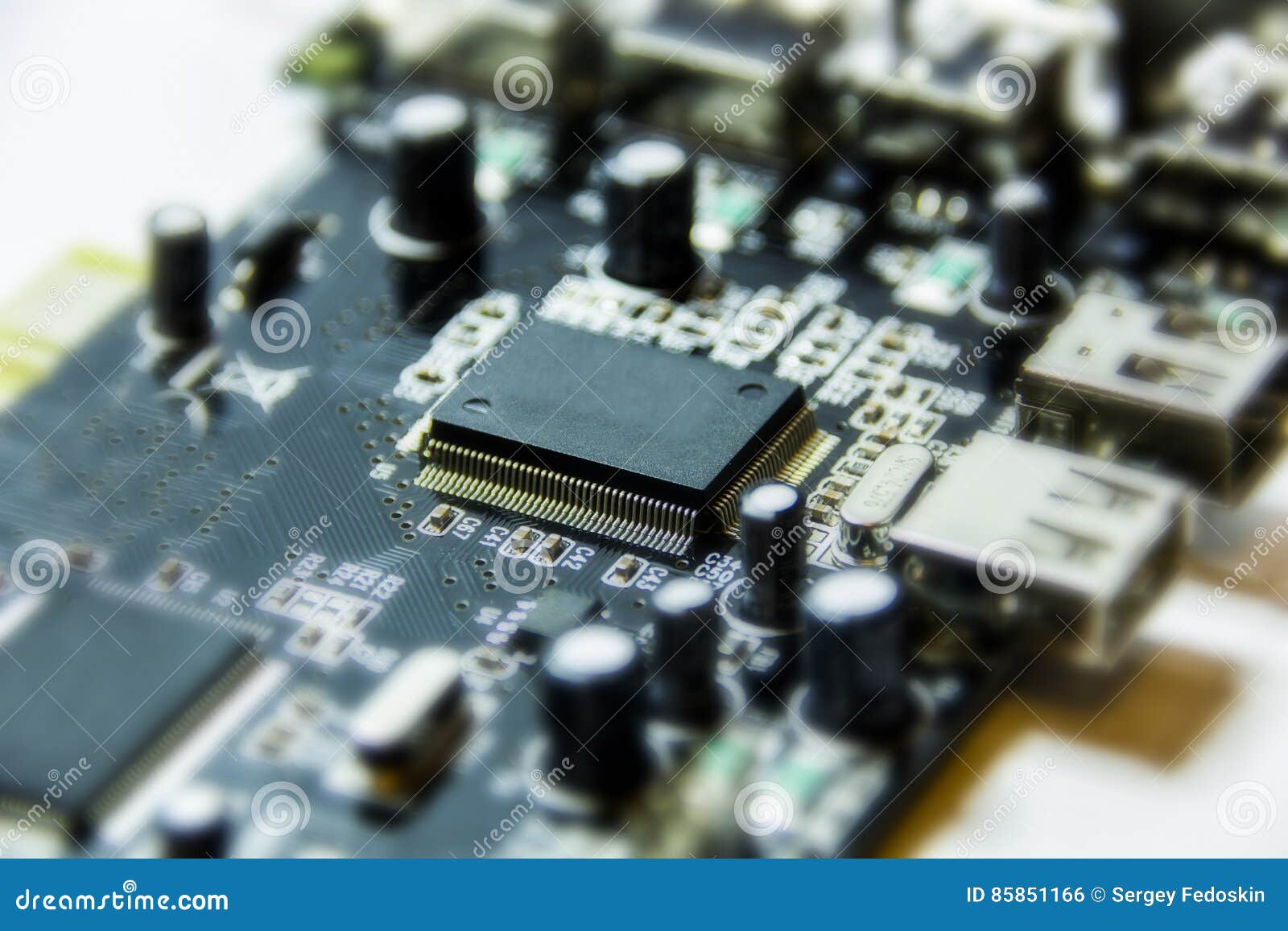 Microchips and transistors stock photo. Image of hard - 85851166