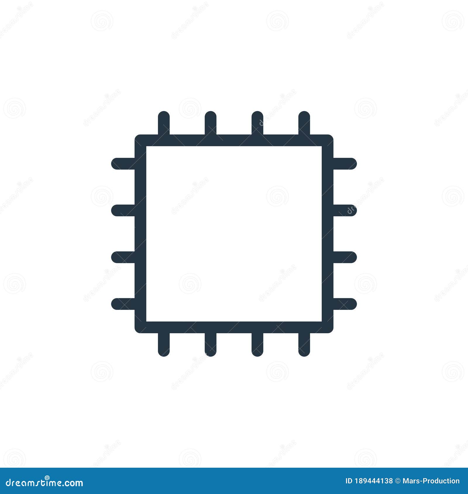 Microcircuit With BIOS Chip Solid Icon, Pcrepair Concept, BIOS Chip ...