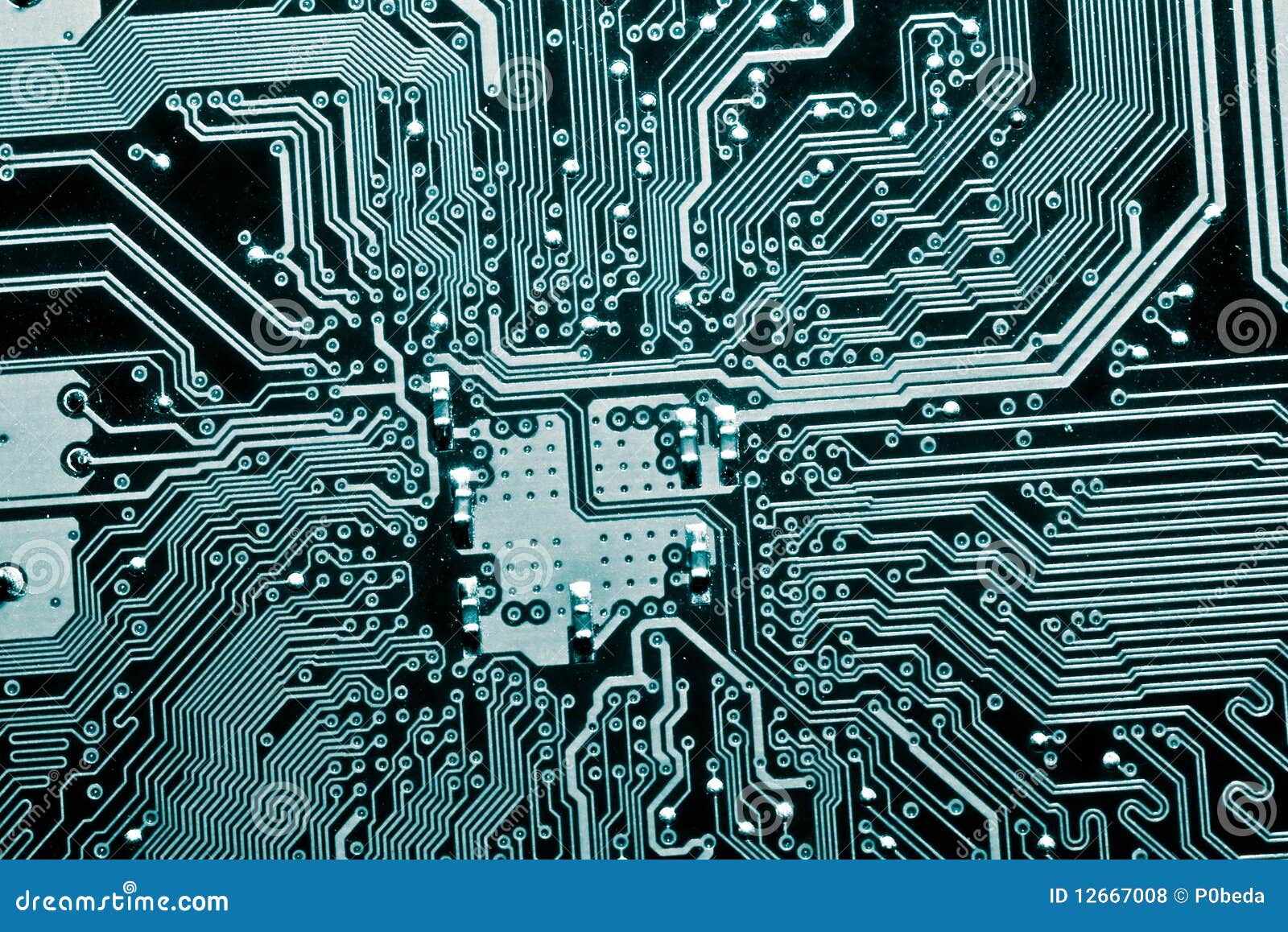 Microcircuit stock photo. Image of board, chip, integrated - 12667008