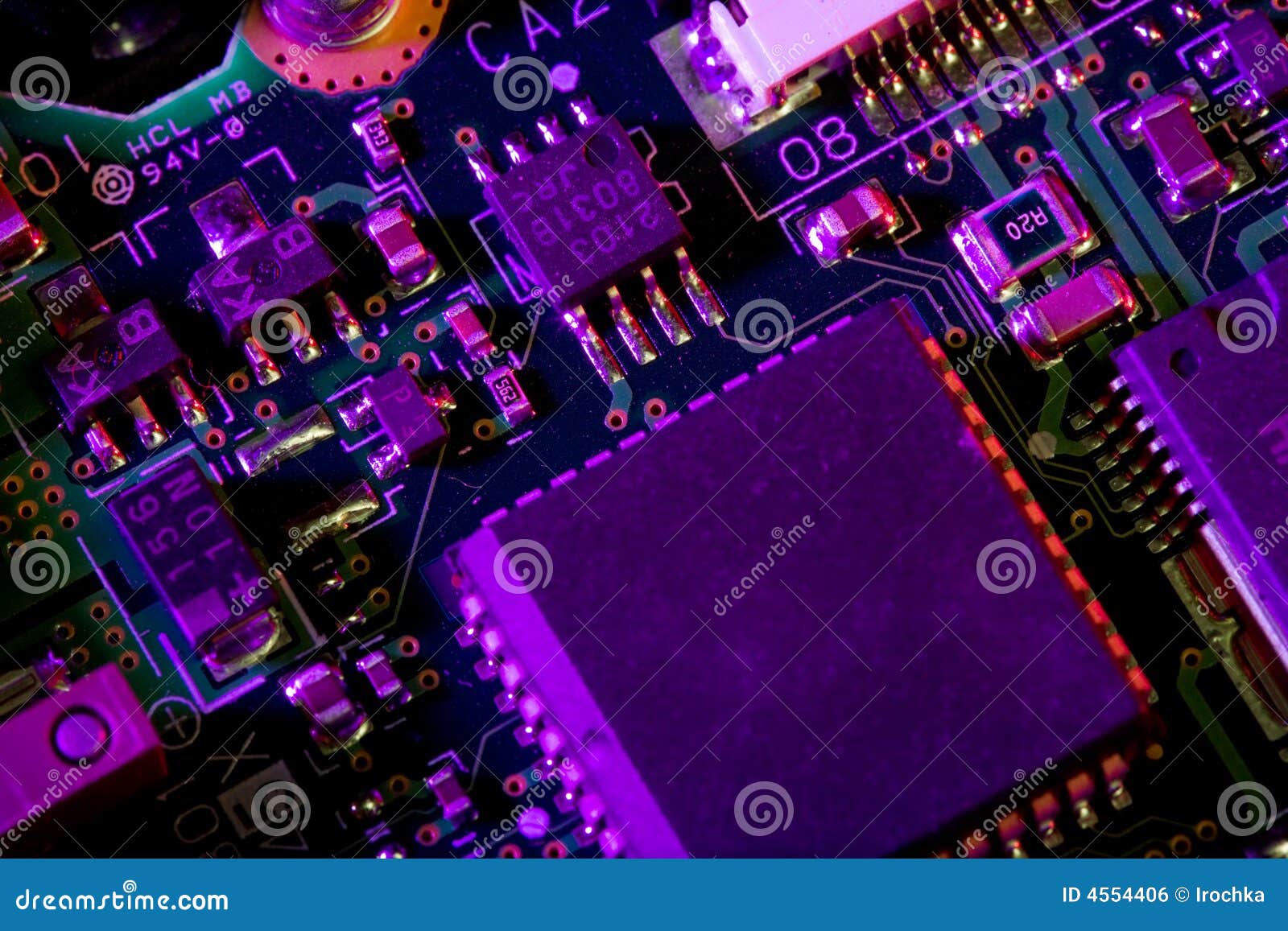 Microcircuit stock photo. Image of plug, blue, equipment - 4554406