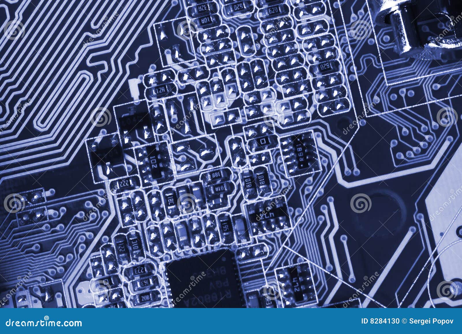 Microcircuit stock photo. Image of capacitor, digital - 8284130