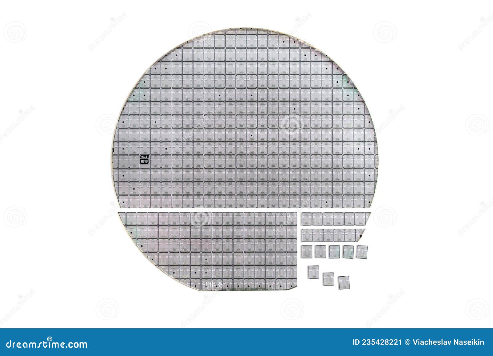 Semiconductor Silicon Wafer In Wafer Carrier Tray Royalty-Free Stock ...