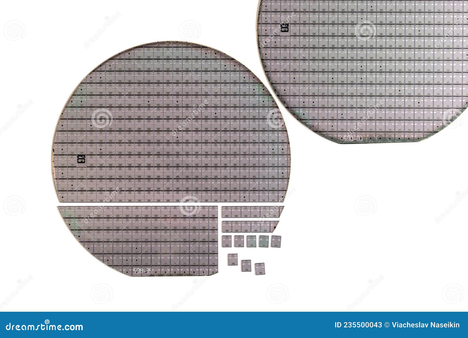 Semiconductor Silicon Wafer In Wafer Carrier Tray Royalty-Free Stock ...