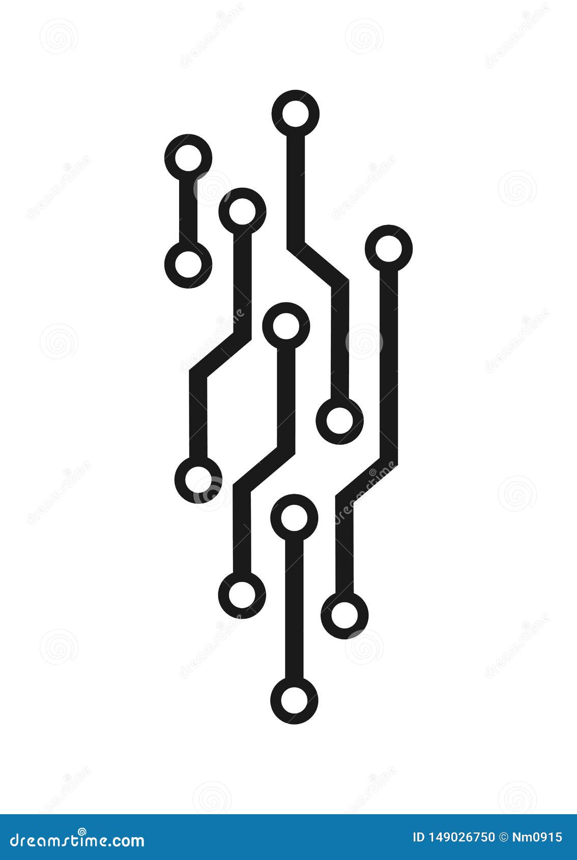 Microcircuit Technology Isolated Vector Image Stock Vector ...